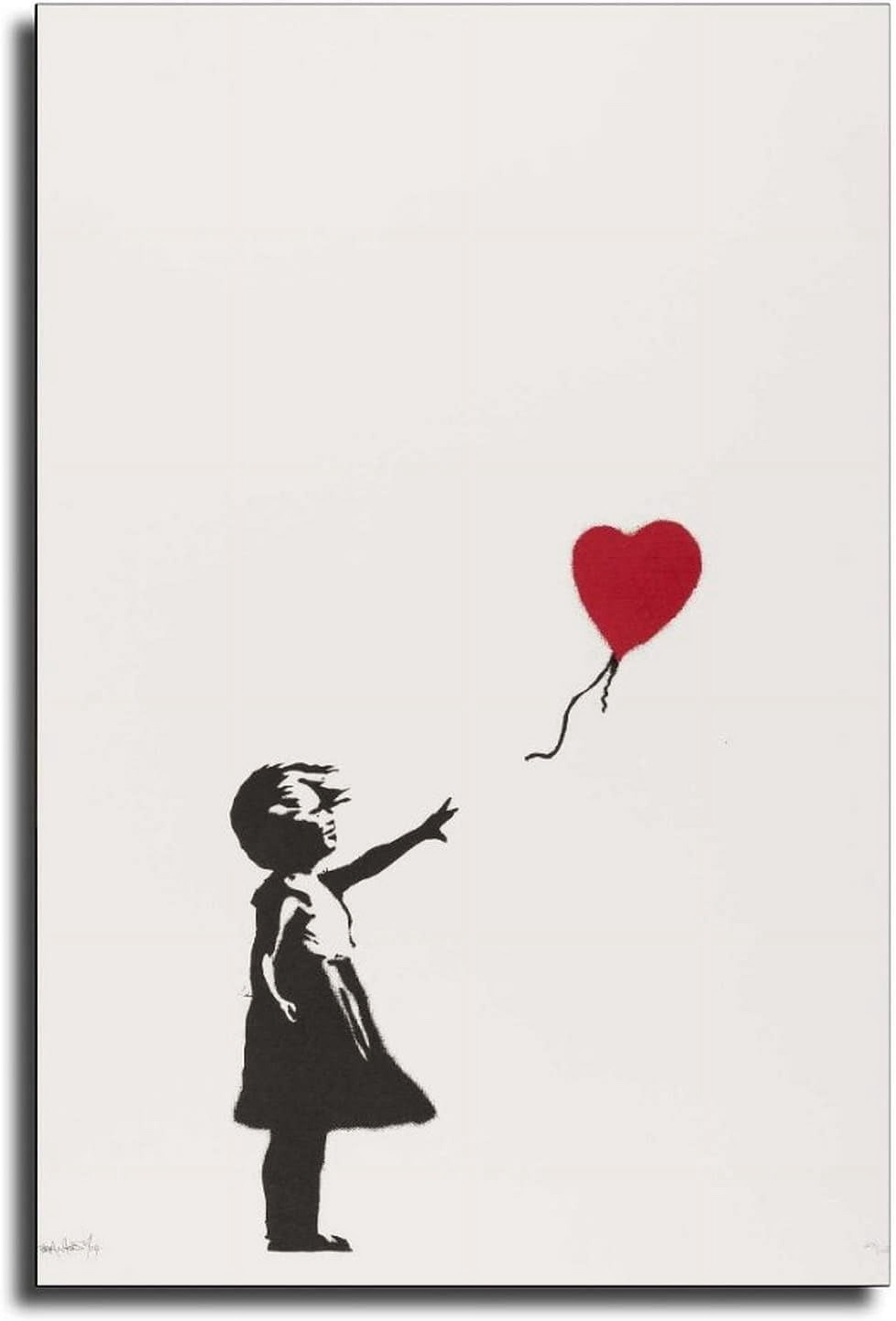 ASPORIC Graffiti Girl With Balloon Canvas Art Poster and Wall Art ...