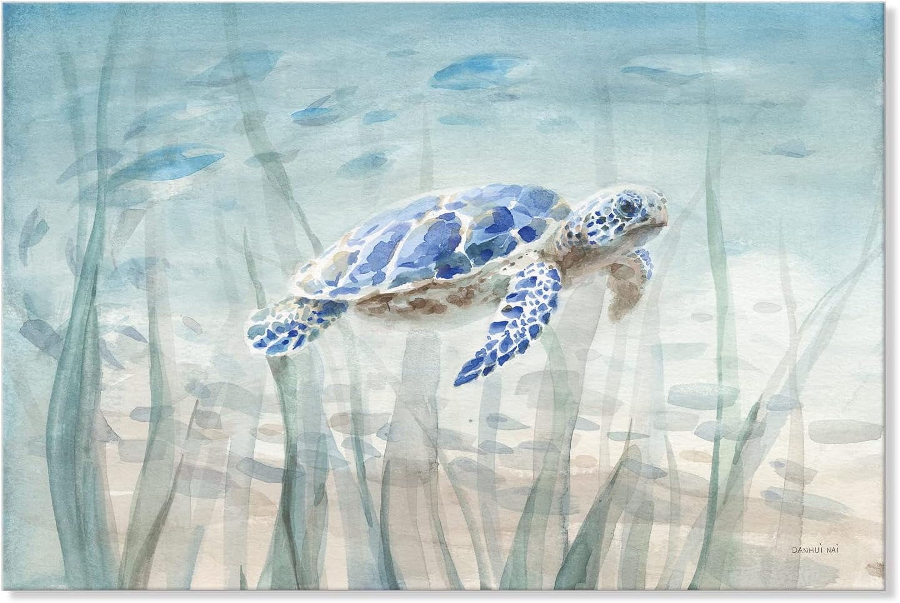 ASPORIC Green Sea Turtle Wall Decor Tropical Canvas Wall Art Prints ...