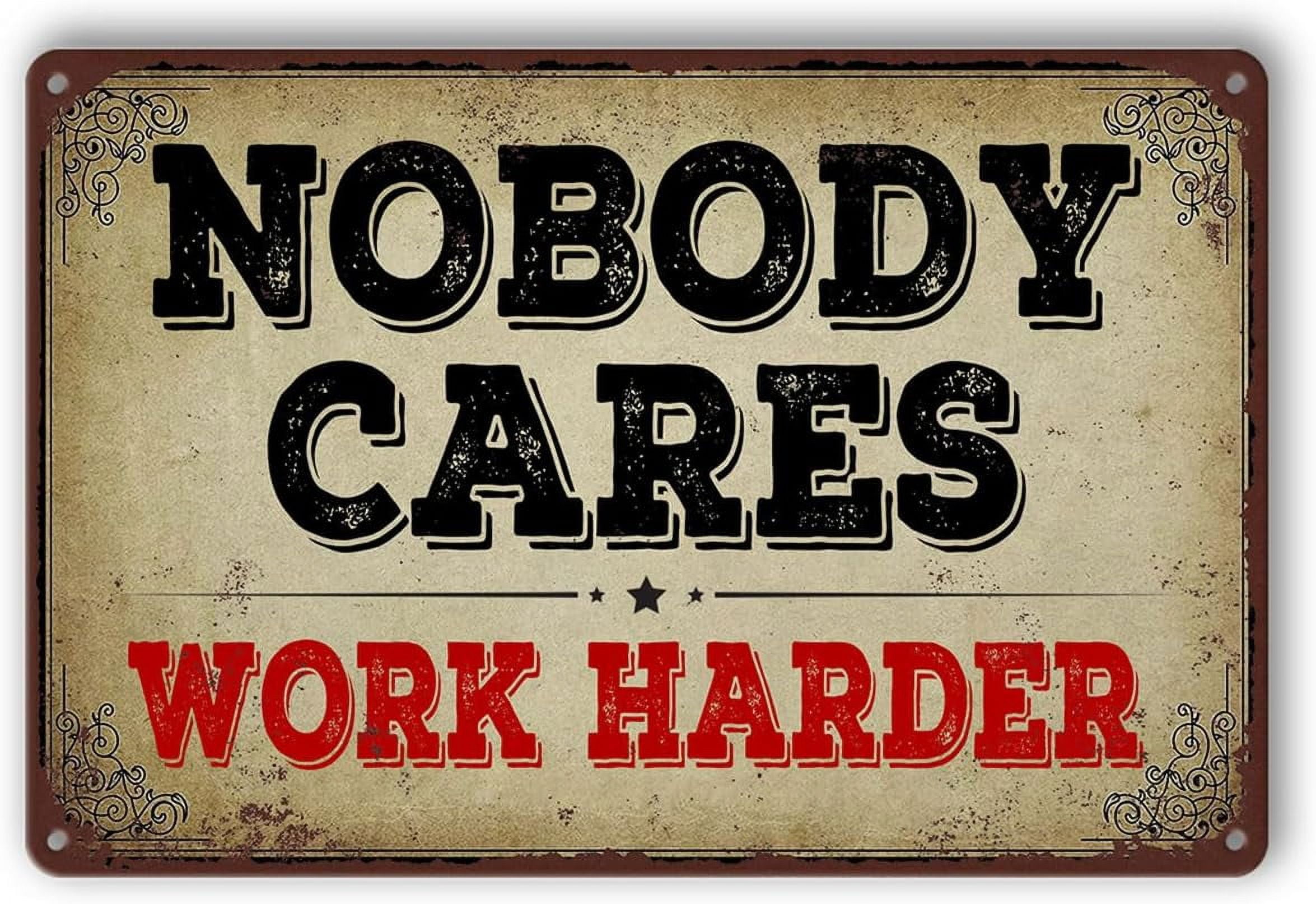 ASPORIC Gym Posters For Home Gym Nobody Cares Work Harder Gym Tin Sign ...