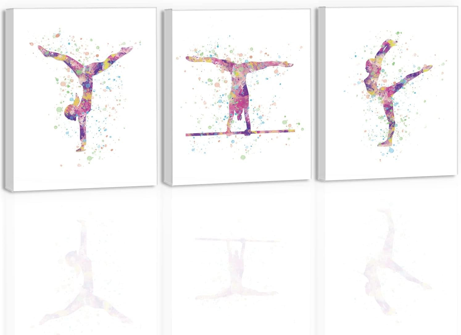 ASPORIC Gymnastics Decor for Girls Bedroom, Abstract Exercise Dance ...