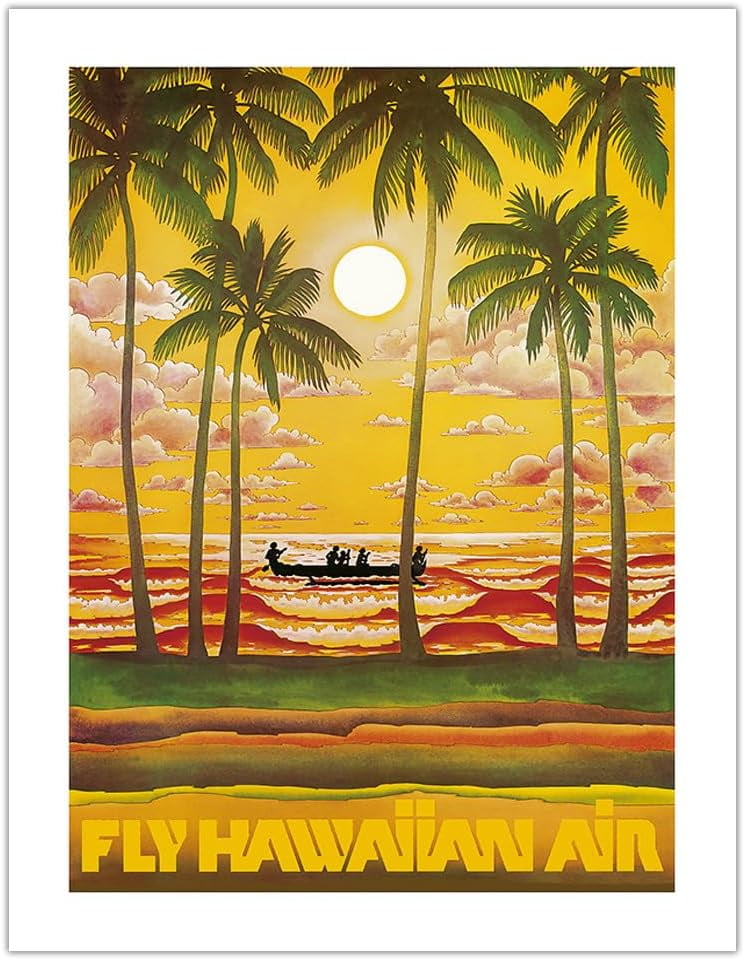 ASPORIC Hawaii - Fly Hawaiian Air - Hawaiian Airlines - Vintage Airline ...