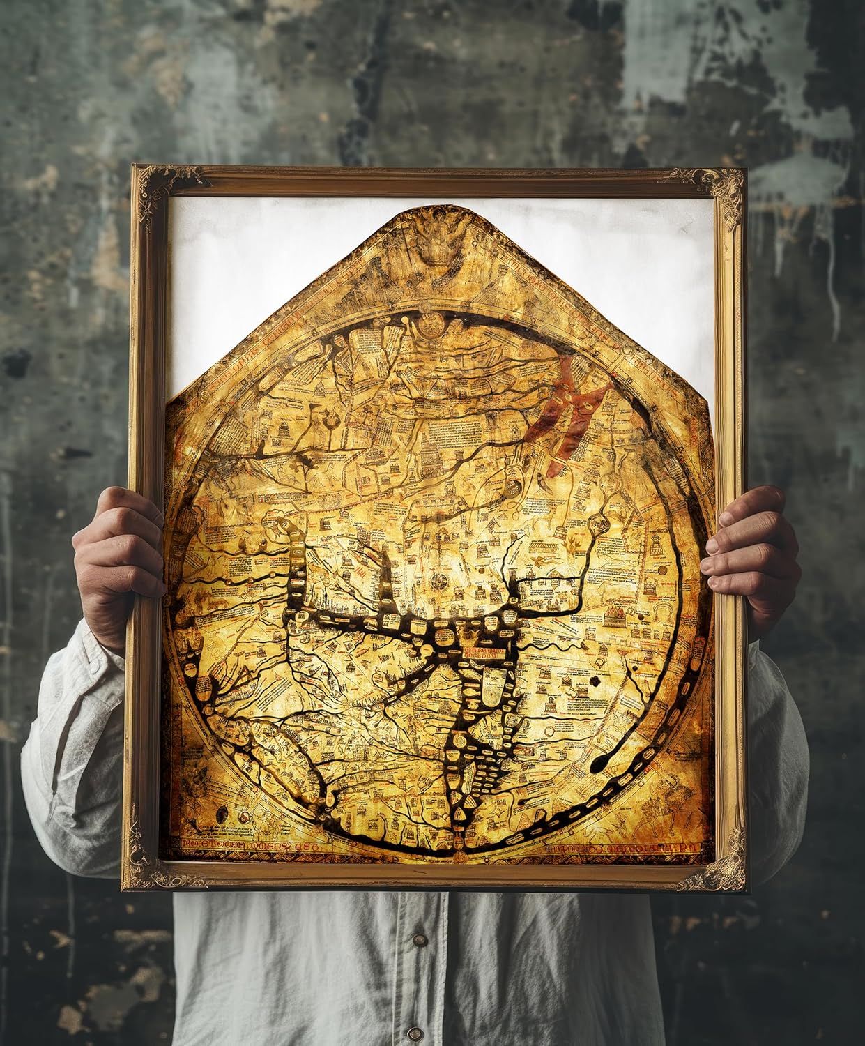 ASPORIC Hereford-Mappa-Mundi-World-Map---1300s-Medieval-Decor-Gift ...