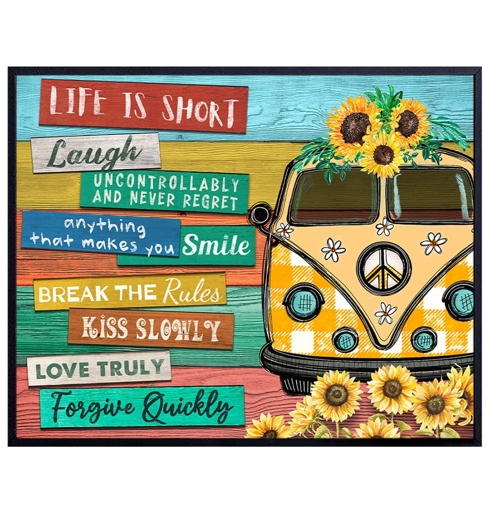 ASPORIC Hippie Wall Art - Hippie Room Decor - Boho Wall Decor ...