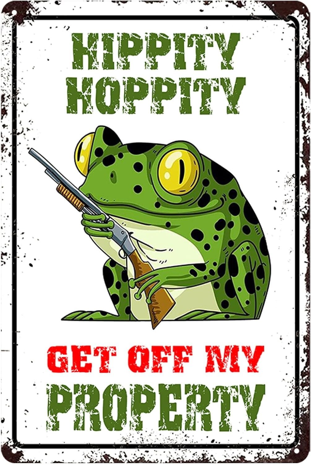 ASPORIC Hippity Hoppity Get Of My Property Sign Frog Room Signs Cool ...