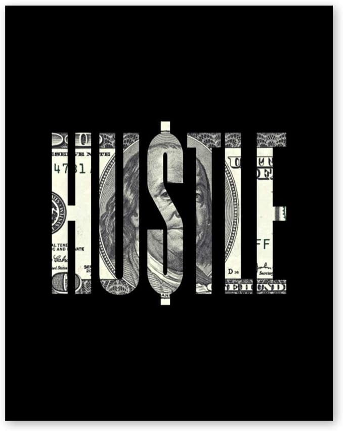 ASPORIC Hustle Poster Office Décor Hangings Positive Quote ...