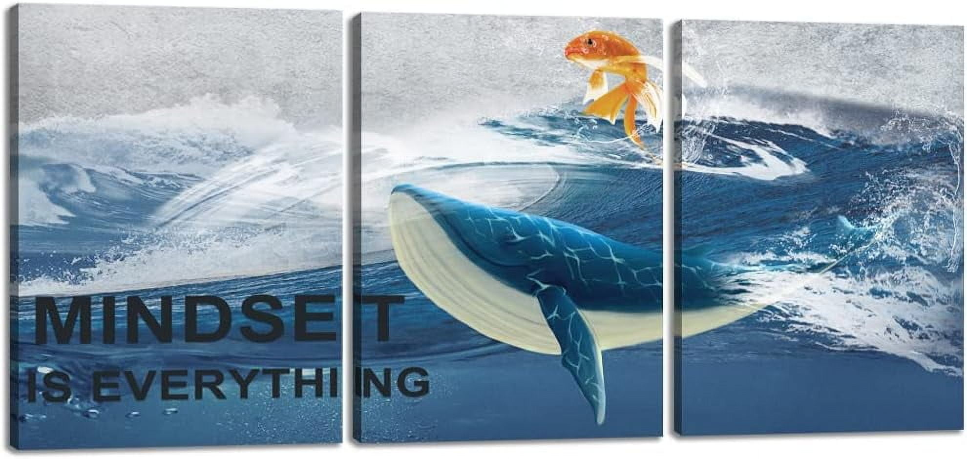 ASPORIC Inspirational Canvas Paintings 3 Panels Motivational Wall Art ...