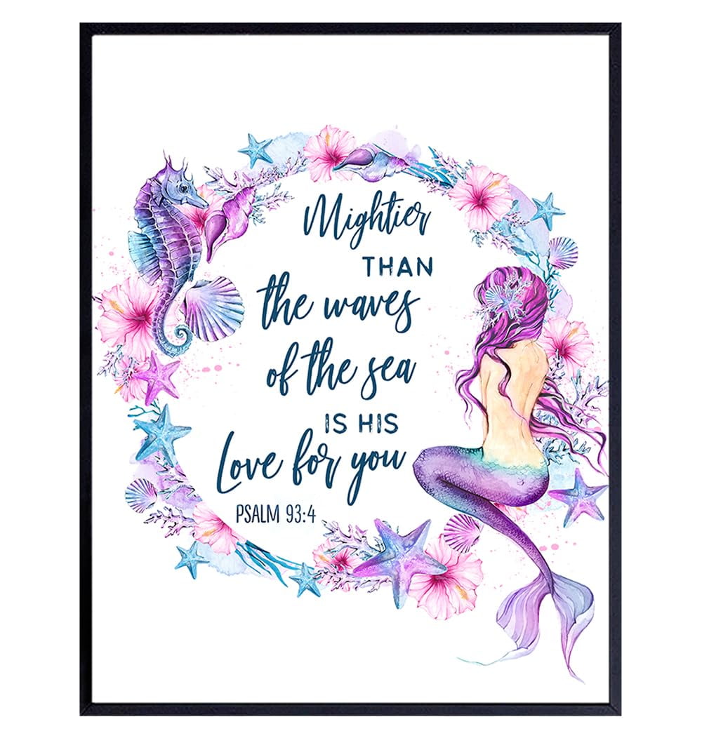 ASPORIC Inspirational Christian Bible Verse Poster 11x14 - Religious ...