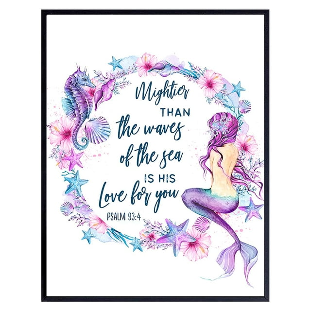 ASPORIC Inspirational Christian Bible Verse Poster 11x14 - Religious ...