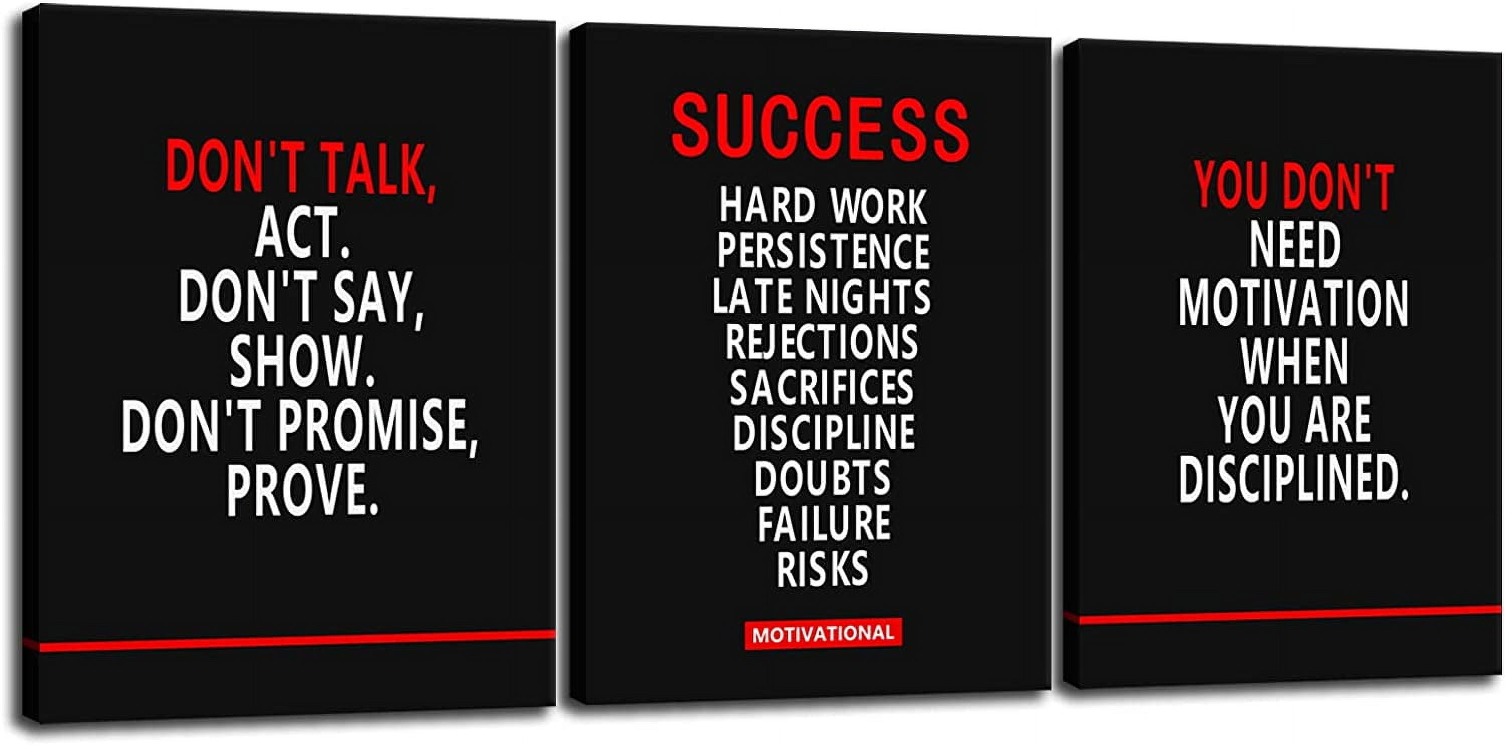 ASPORIC Inspirational Wall Art Motivational 3 Pieces Poster Canvas ...