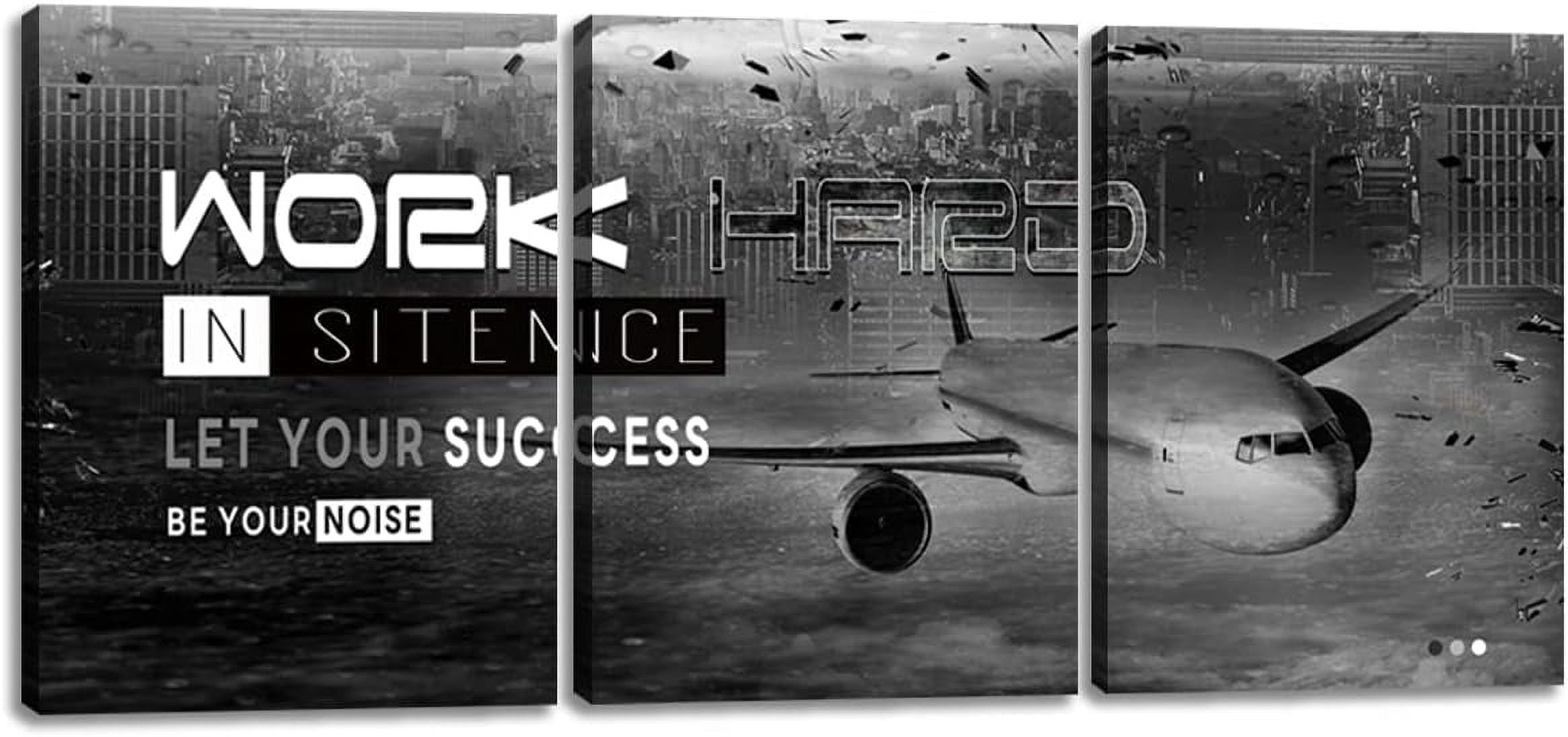 ASPORIC Inspirational Wall Paintings Hustle Poster Success Goal Artwork ...