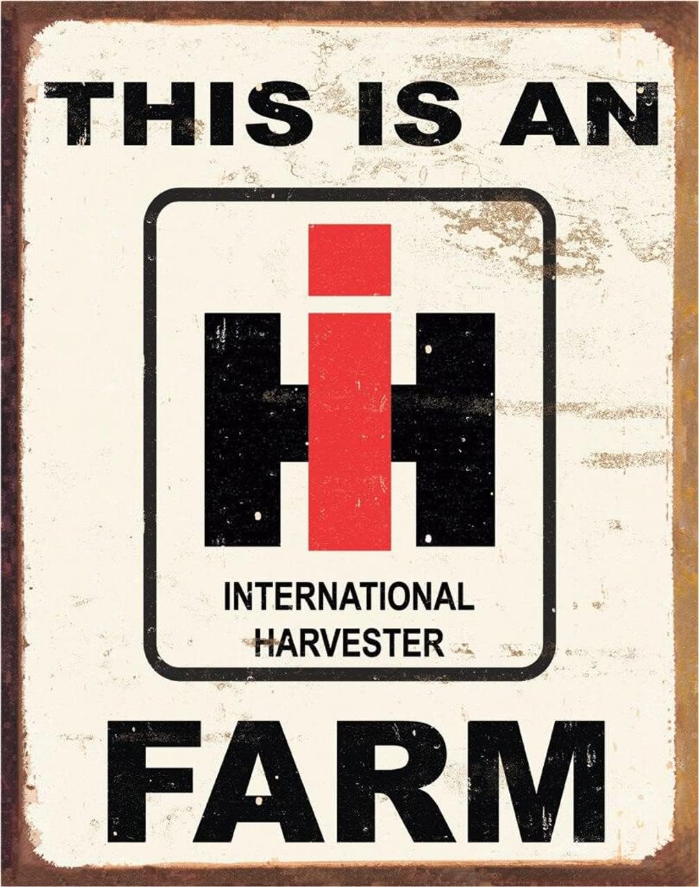 ASPORIC International Harvester Farm Tin Sign - Nostalgic Vintage Metal ...