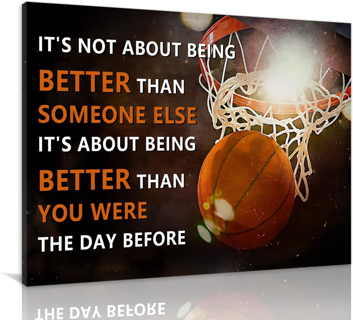 ASPORIC It'S Not About Being Better Than Someone Else Canvas Painting ...