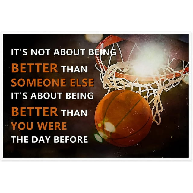 ASPORIC It'S Not About Being Better Than Someone Else Canvas Painting ...