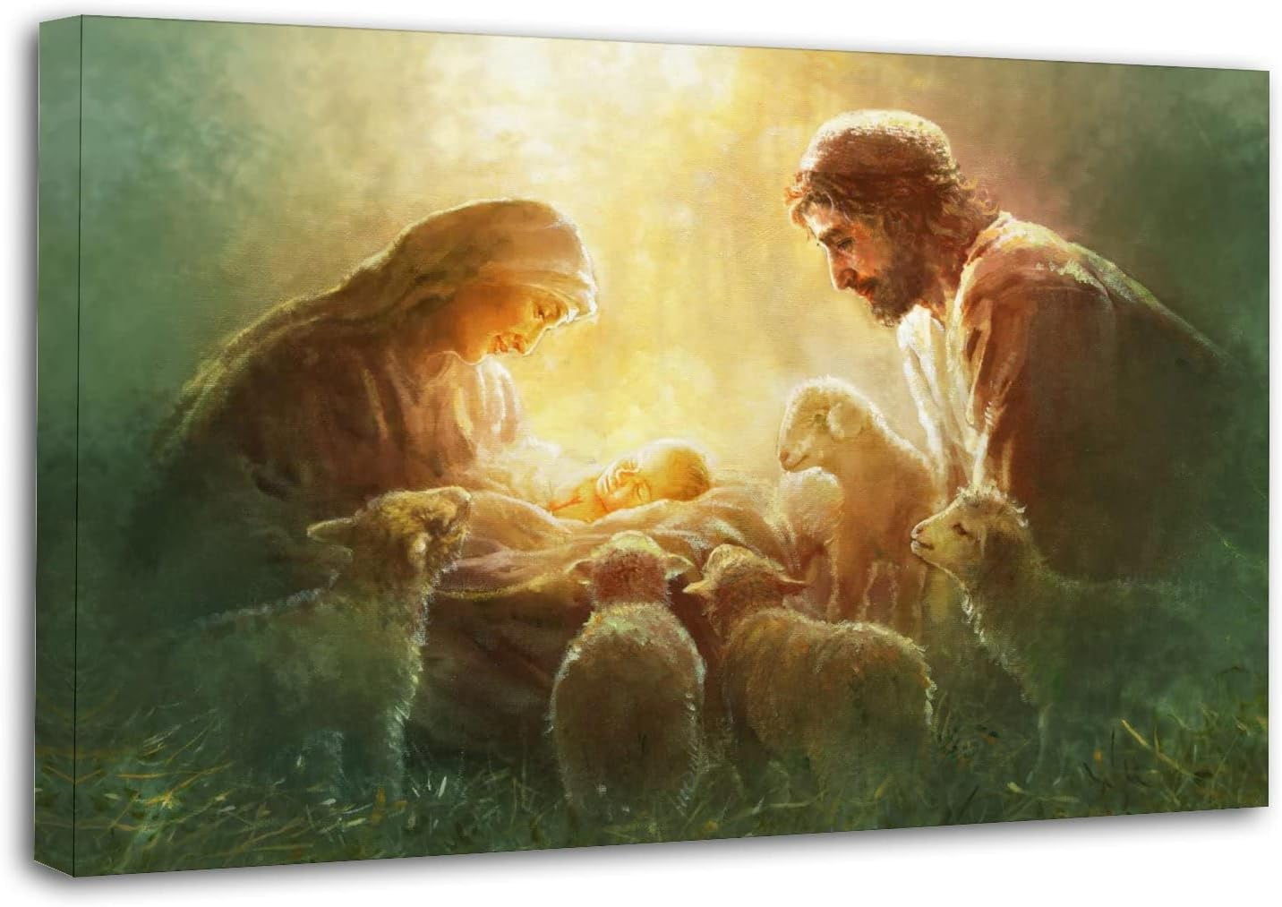 ASPORIC Jesus Christ The Holy Family Canvas Art Poster and Wall Art ...