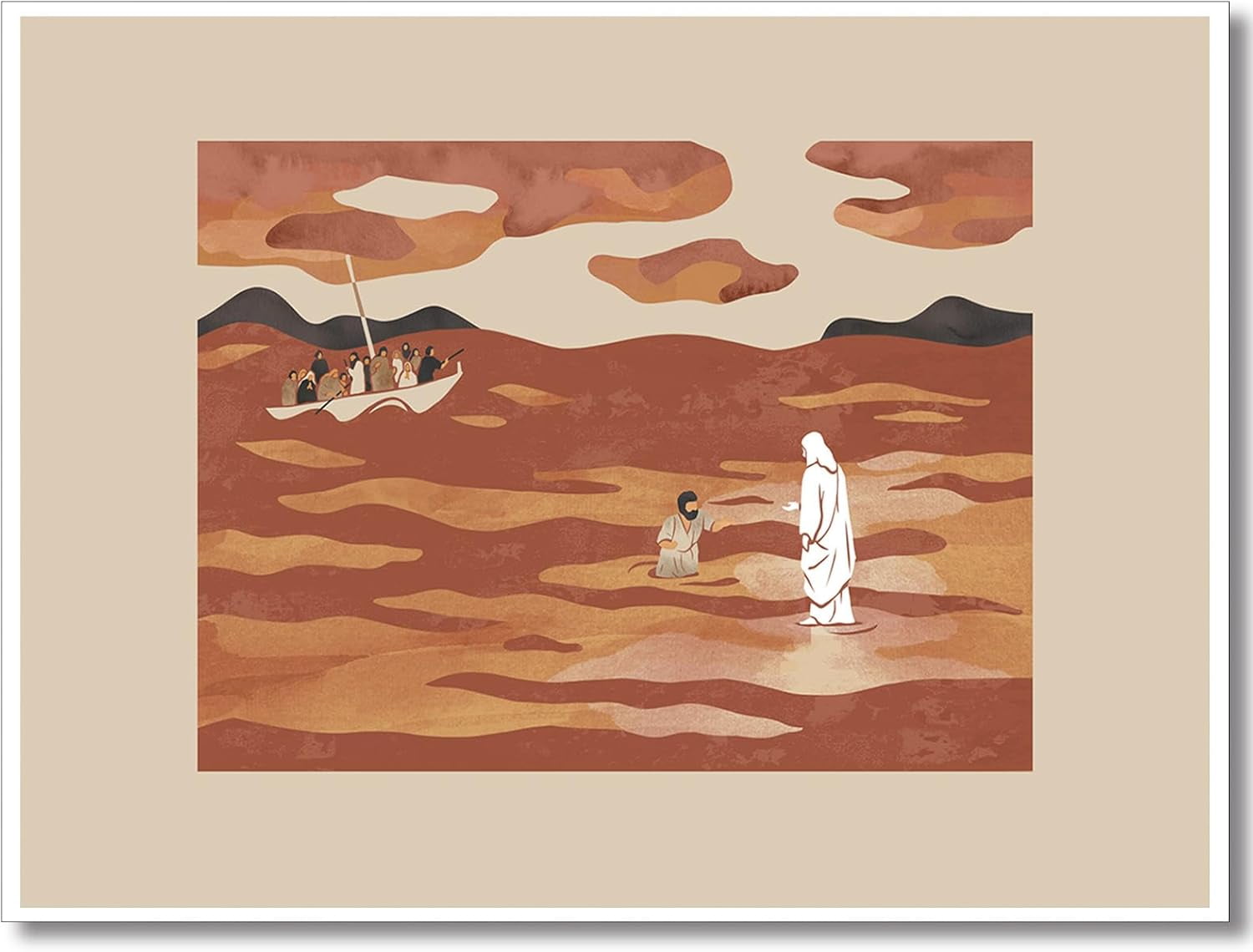 ASPORIC Jesus Christian Scripture Canvas Wall Art Minimalist Boho ...