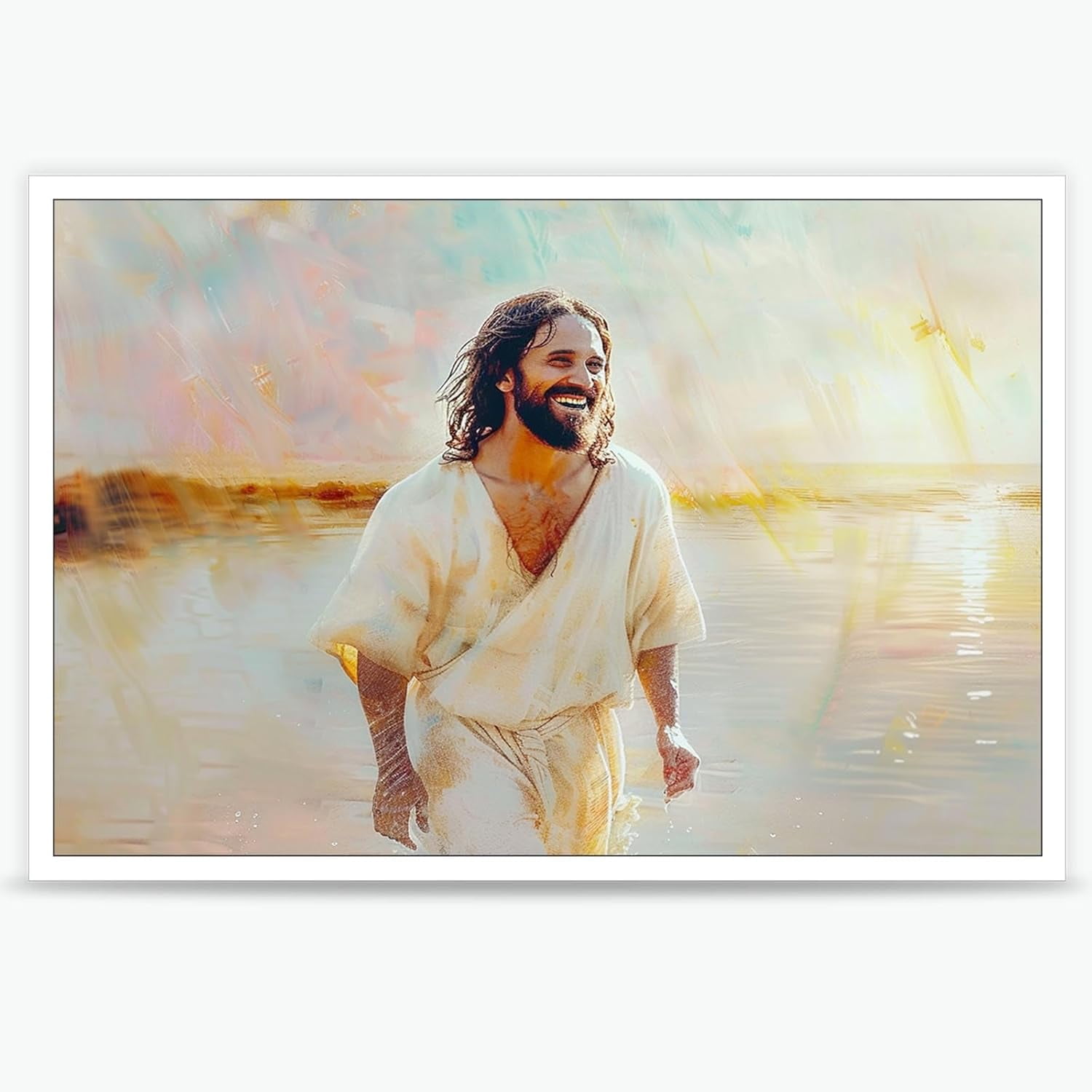 ASPORIC Jesus Christian Scripture Canvas Wall Art Minimalist Boho ...