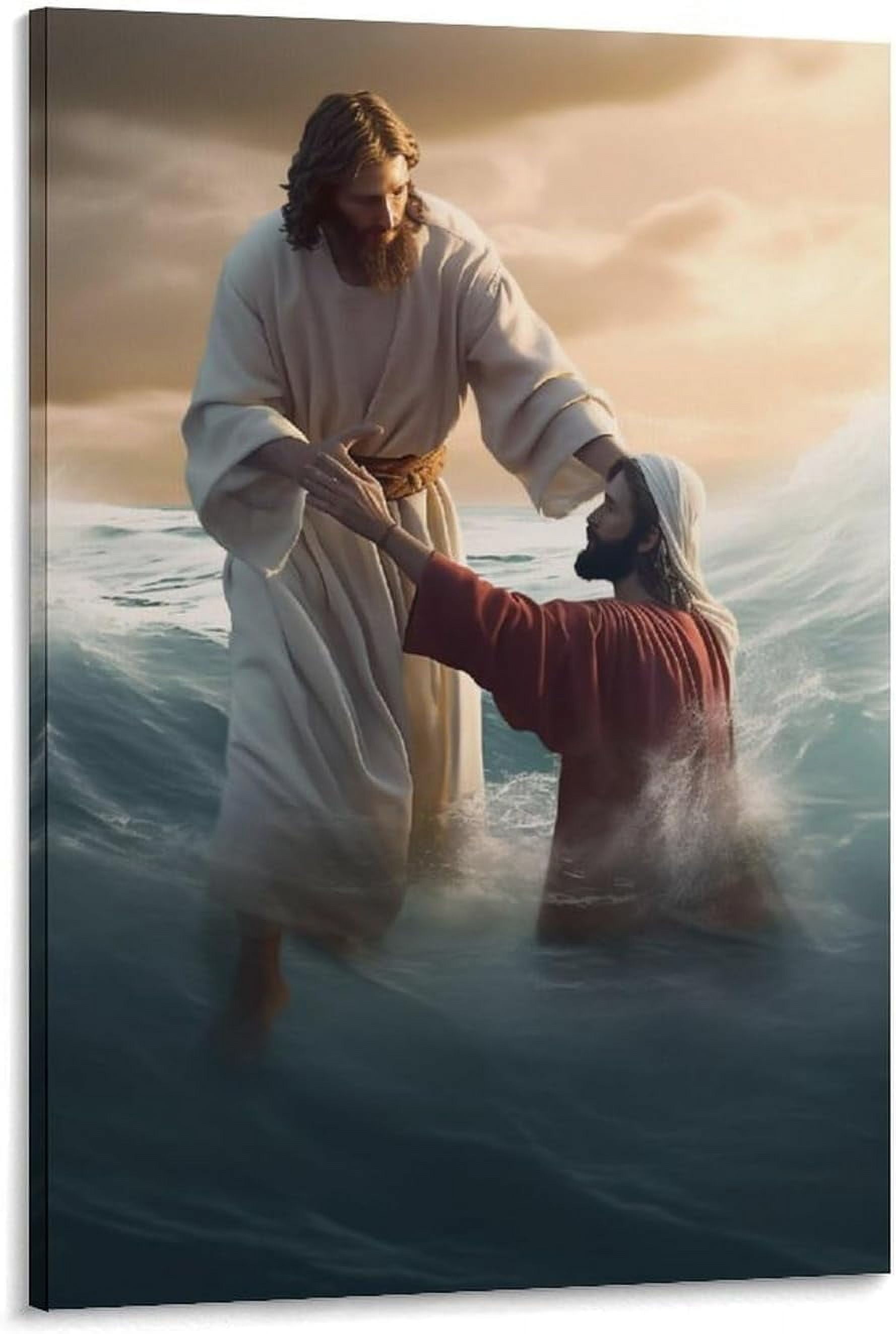 ASPORIC Jesus Poster Persecution Crown of Thorns Canvas Wall Art Christ ...