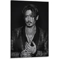 ASPORIC Johnny Depp Posters black and white Canvas Painting Wall Art ...