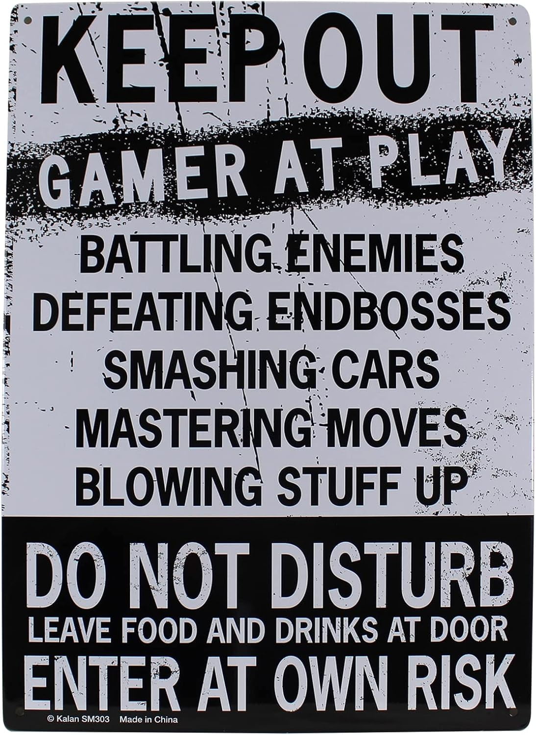 ASPORIC Keep Out Gamer At Play Metal Sign - Easy-to-Hang Wall Decor ...