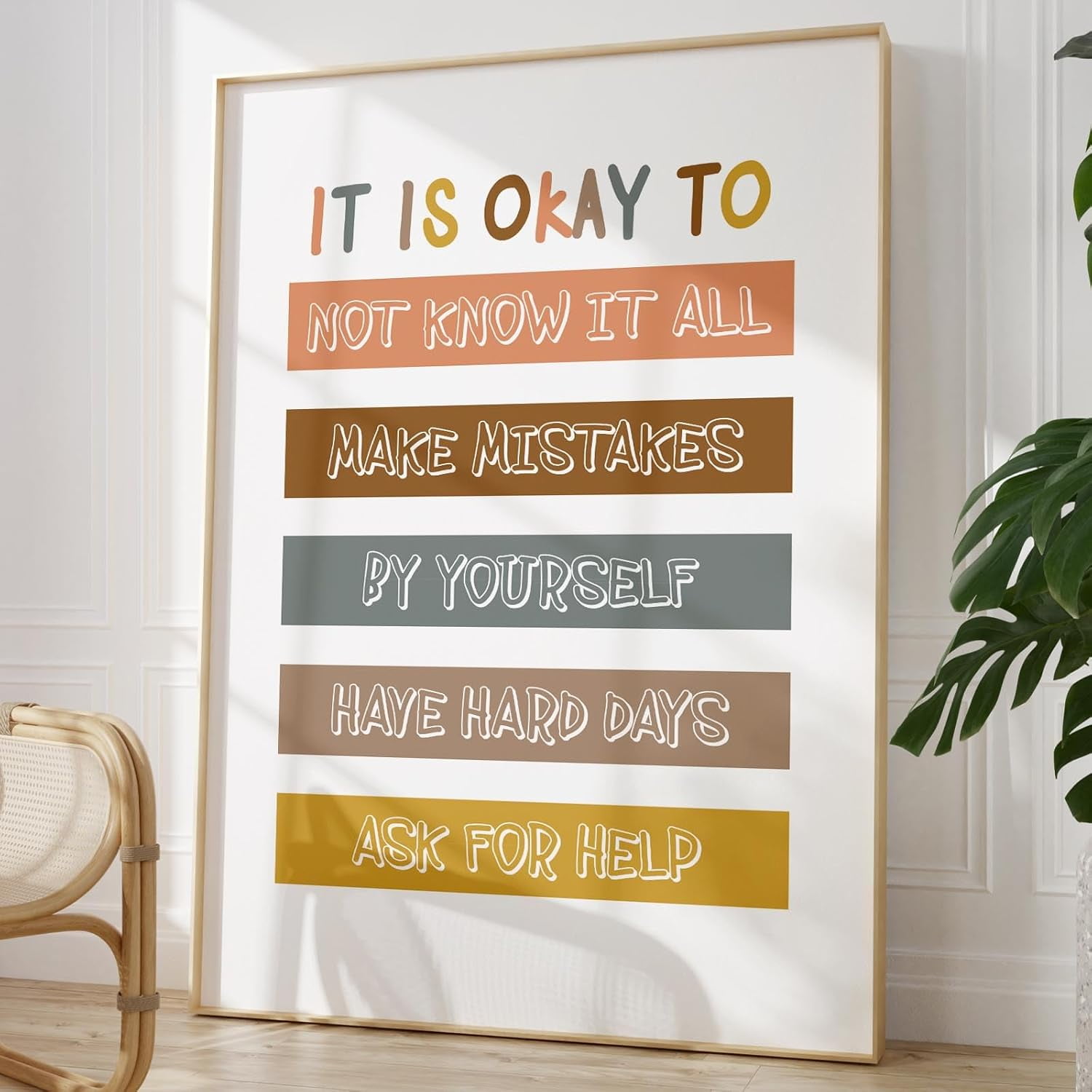 ASPORIC Kids Inspirational Wall Art Bible Quotes Affirmations Print ...