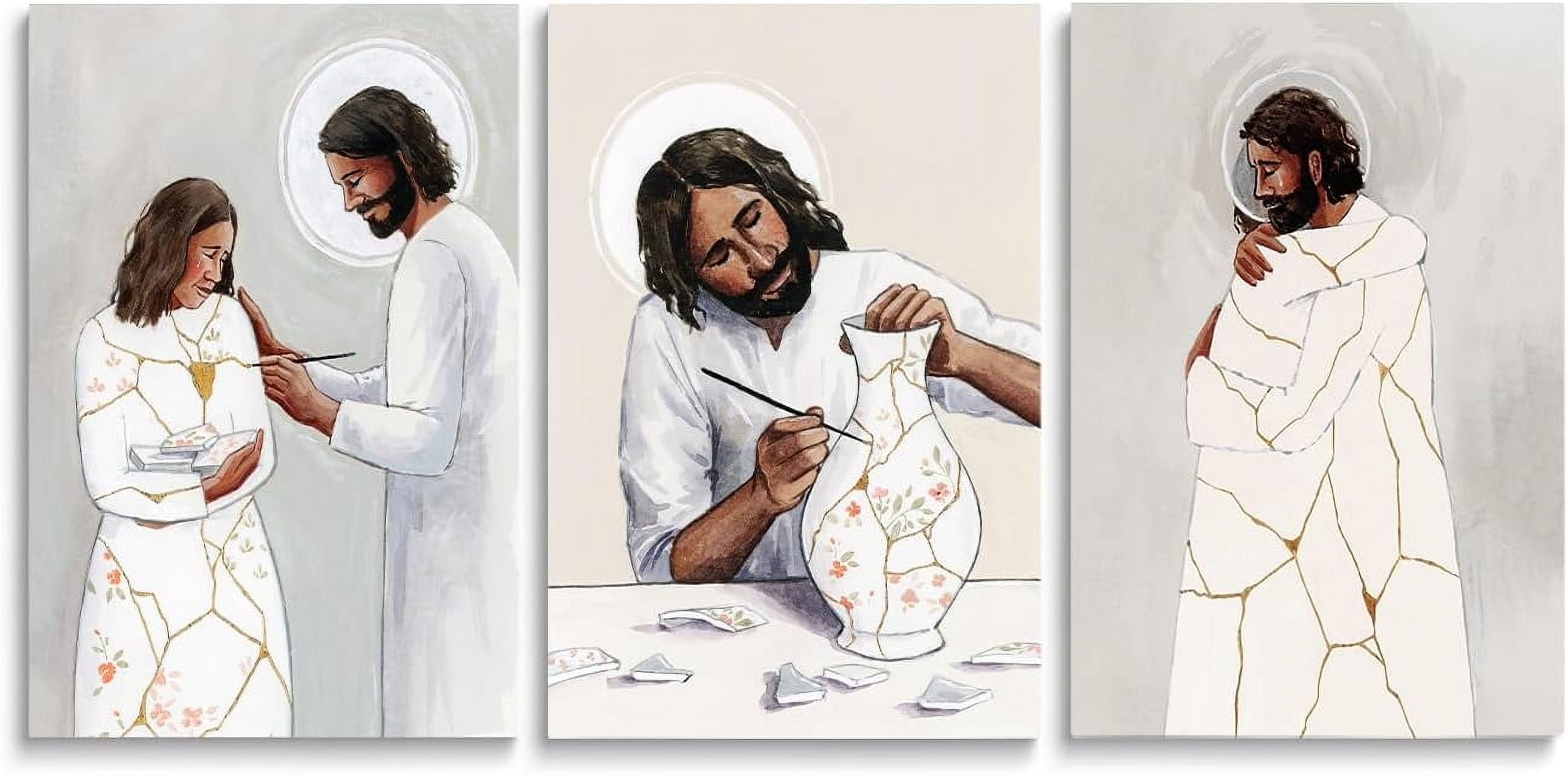 ASPORIC Kintsugi Christ, Jesus Christ Healing, Binding Broken Hearts ...