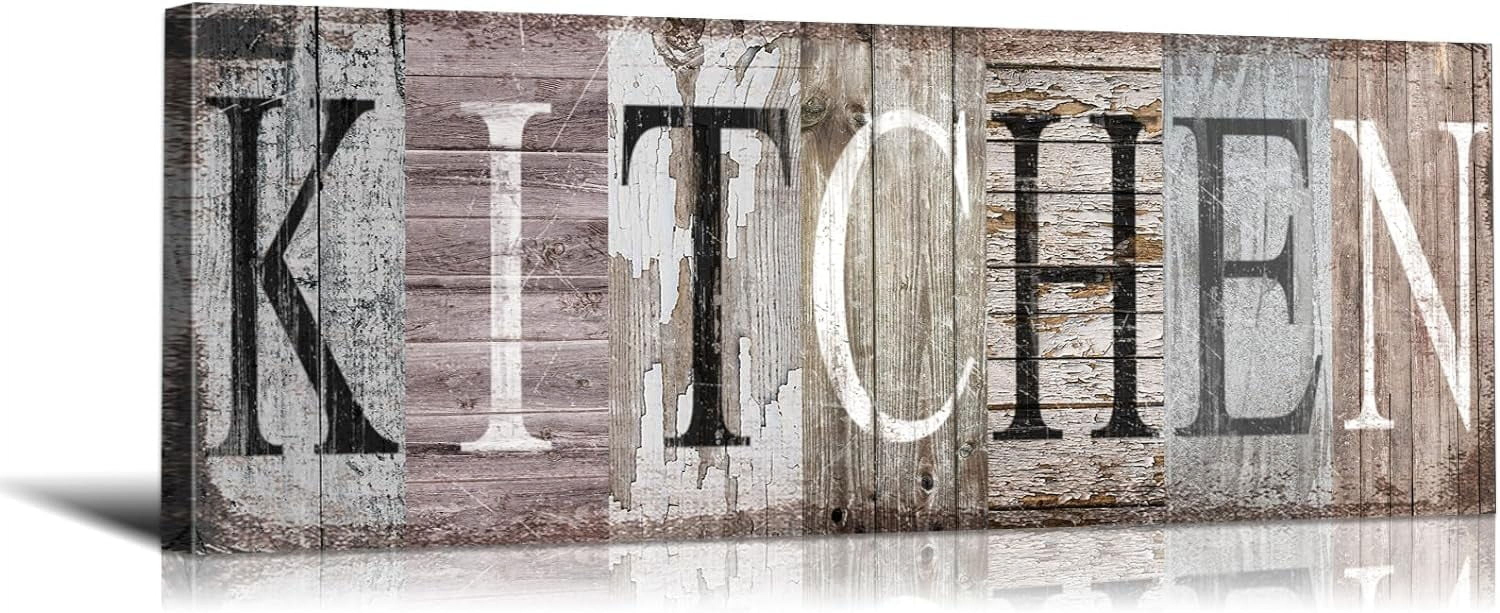 ASPORIC Kitchen Decor Kitchen Wall Decor Rustic Kitchen Decor Farmhouse ...