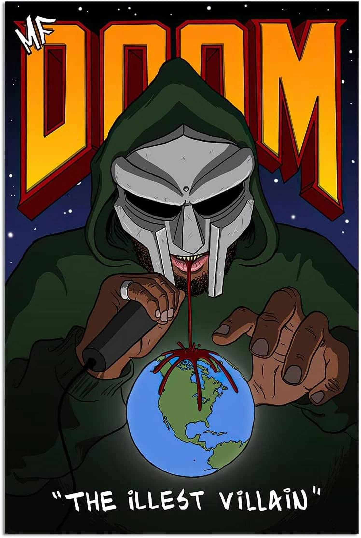 ASPORIC LHNY Mf Doom Poster,Rap Posters Classroom Decorations (Unframed ...