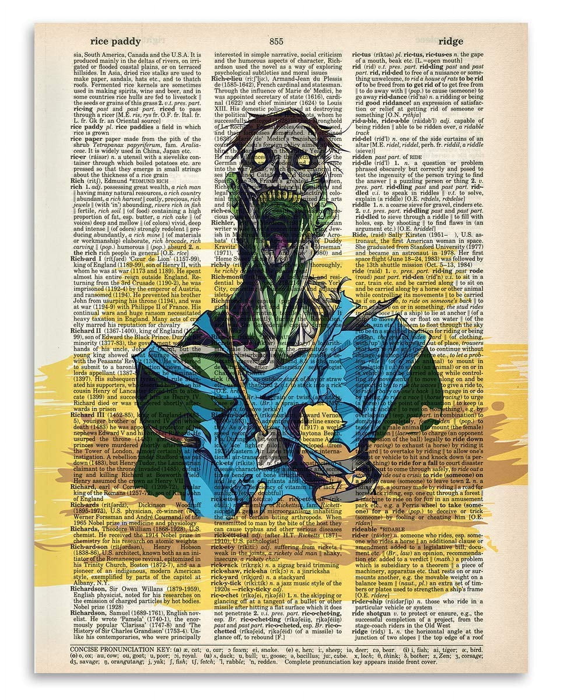 ASPORIC Lemur Monkey - Upcycled Dictionary Art - Scary Lemur Animal ...