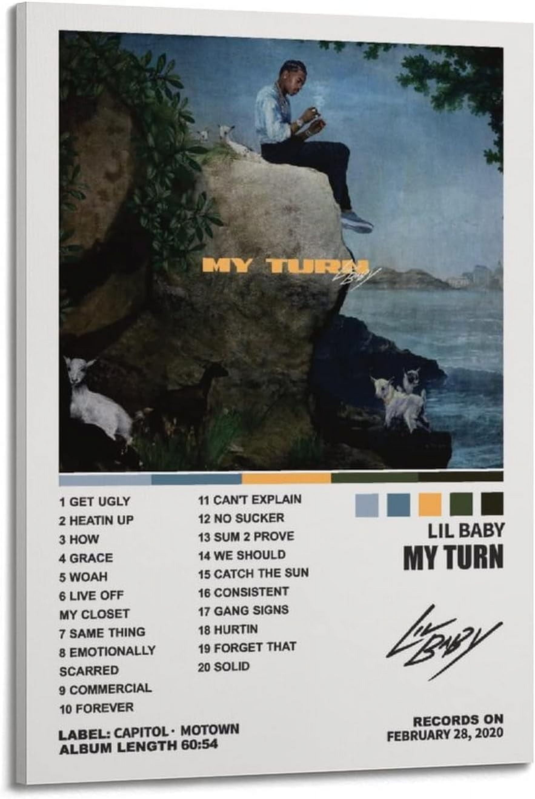 ASPORIC Lil Baby Poster My Turn Album Cover Posters Poster Decorative ...