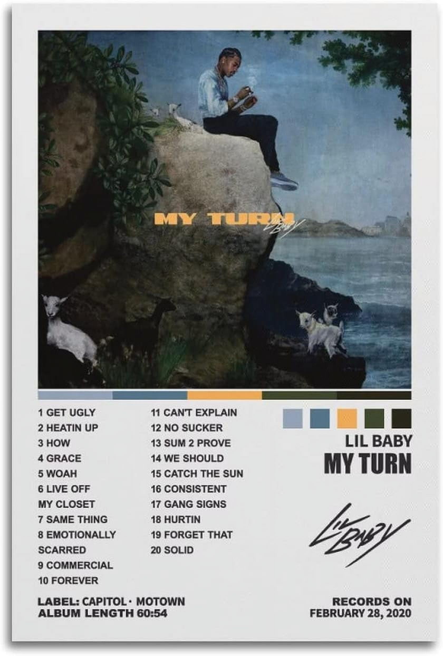 ASPORIC Lil Baby Poster My Turn Album Cover Posters Poster Decorative ...