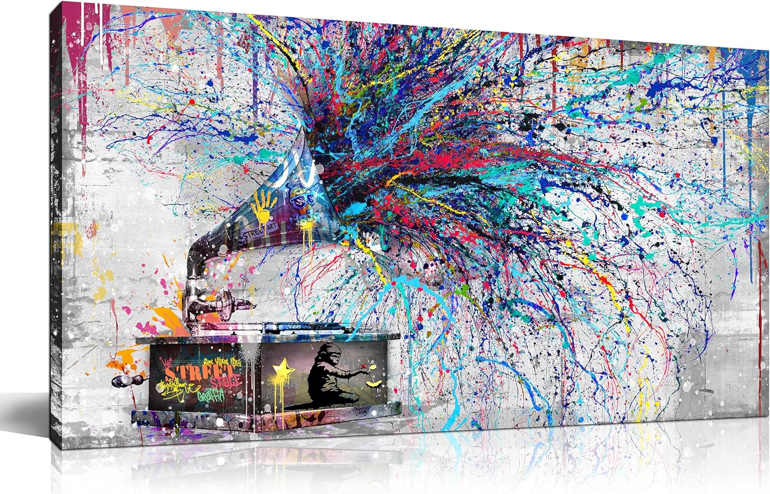 ASPORIC Lion Wall Art for Living Room, Abstract Animal Wall Art for ...