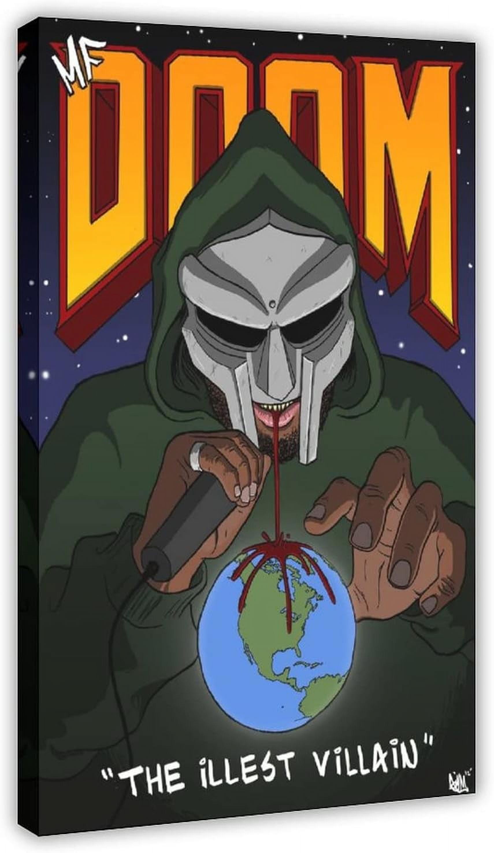 ASPORIC MF Doom Poster Madvillian Poster Album Cover Posters Canvas ...