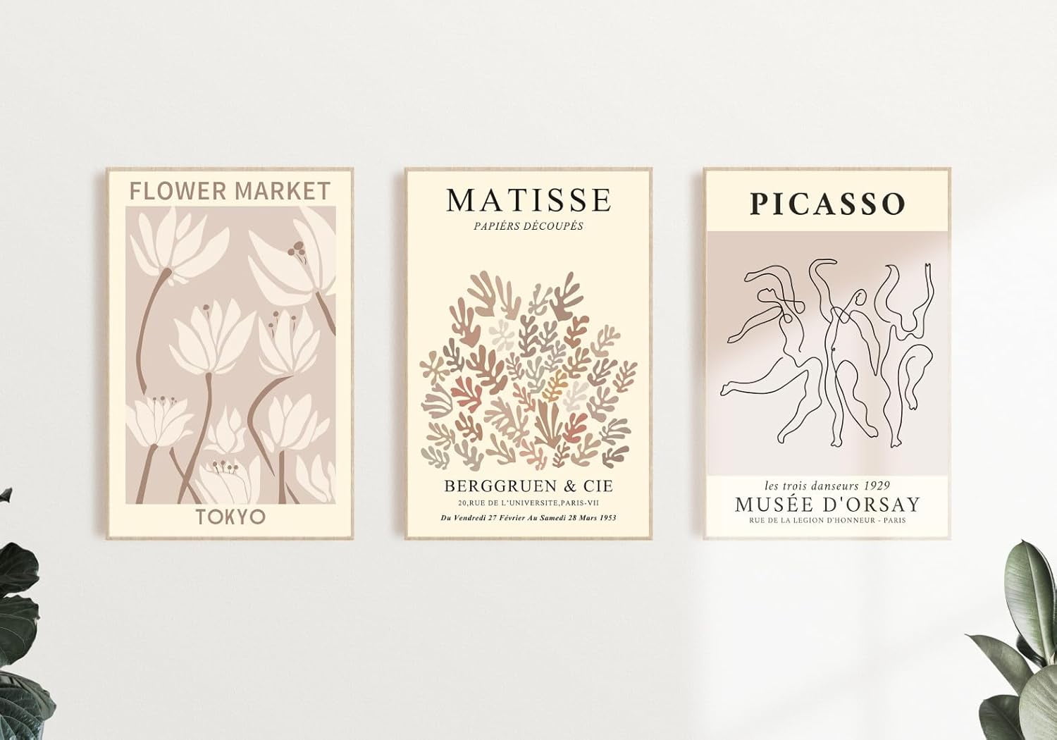 ASPORIC Matisse Wall Art Flower Market Prints 12x16 3PCS Picasso Wall ...