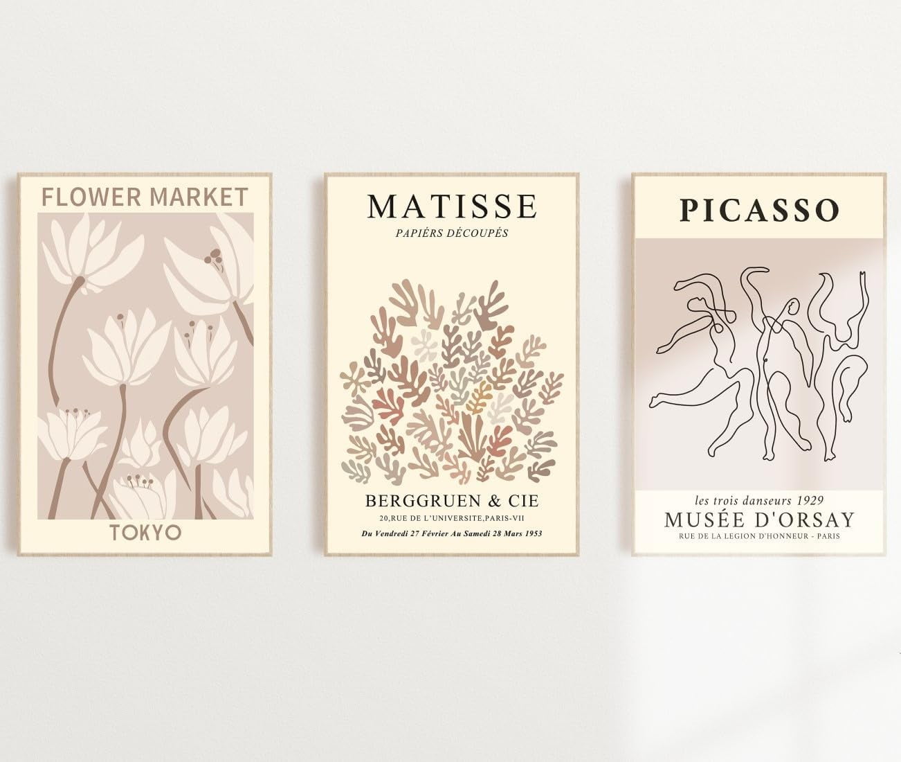 ASPORIC Matisse Wall Art Flower Market Prints 16X24 3PCS Picasso Wall ...