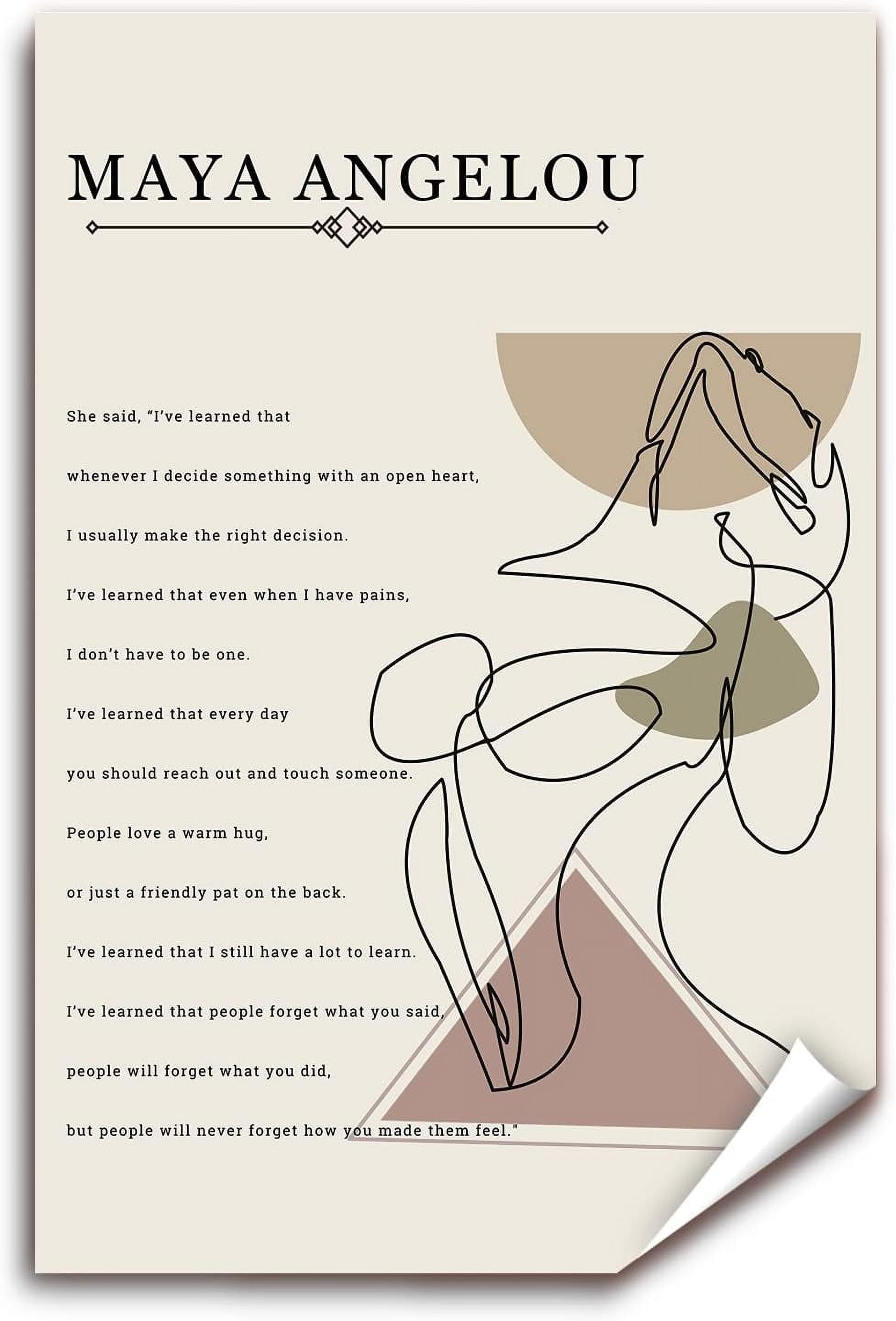 ASPORIC Maya-Angelou-Still-I-Rise-Inspirational-Poster-Motivational ...