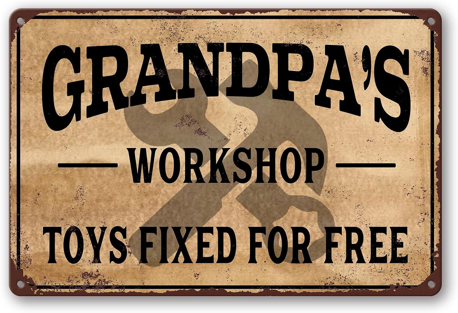 ASPORIC Metal Sign Papa'S Workshop Decor Funny Garage Decor Signs ...