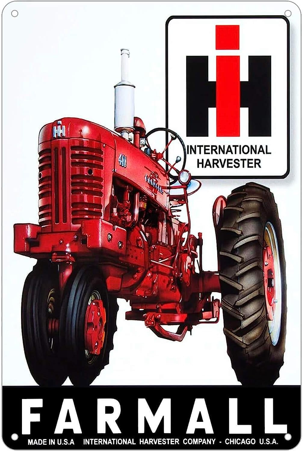 ASPORIC Metal Signs Vintage Funny Plaques Poster Wall Decor IH Farmall ...