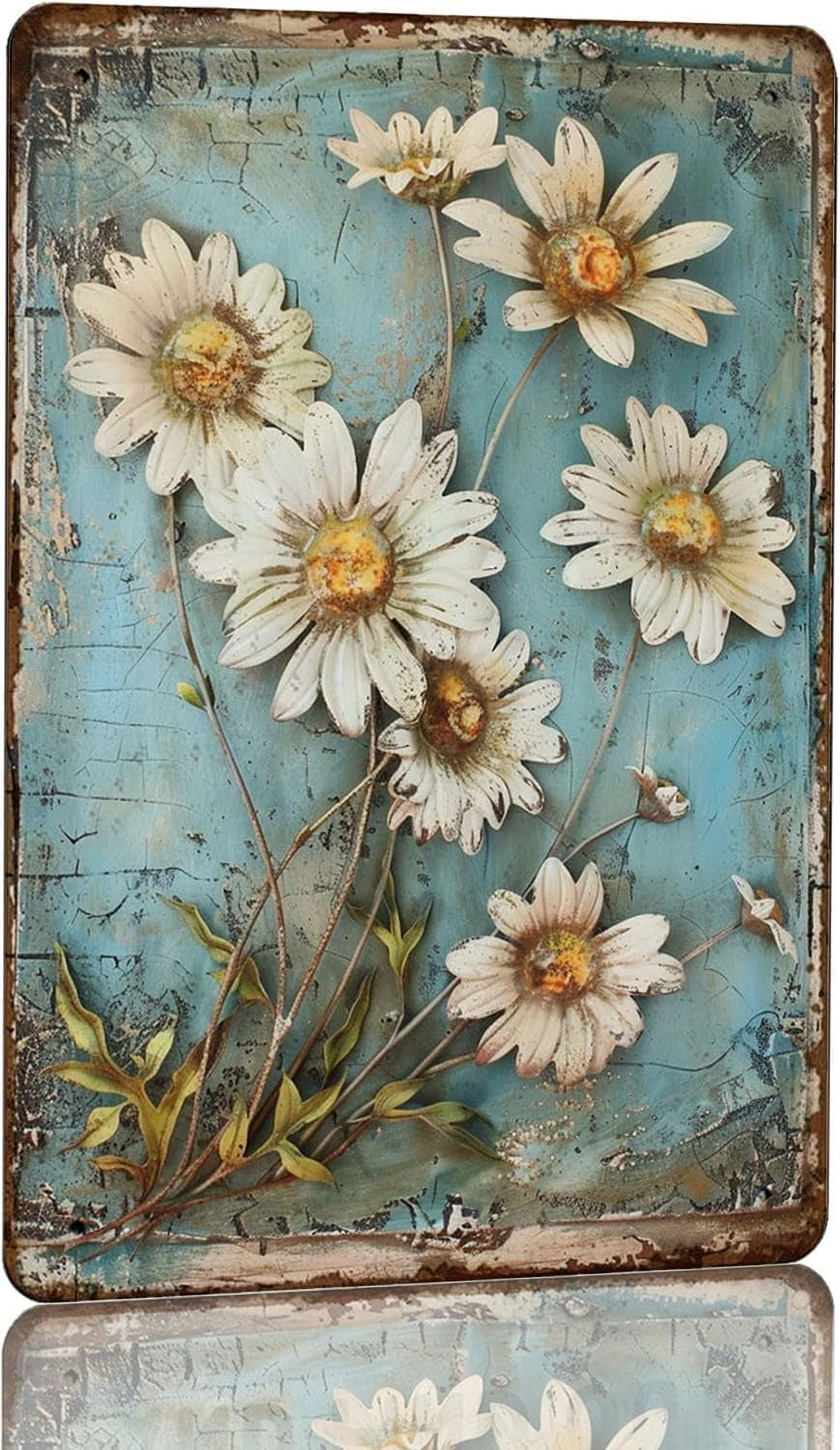 ASPORIC Metal Tin Sign Flower Metal Sign Alumium Sign Vintage Sign ...