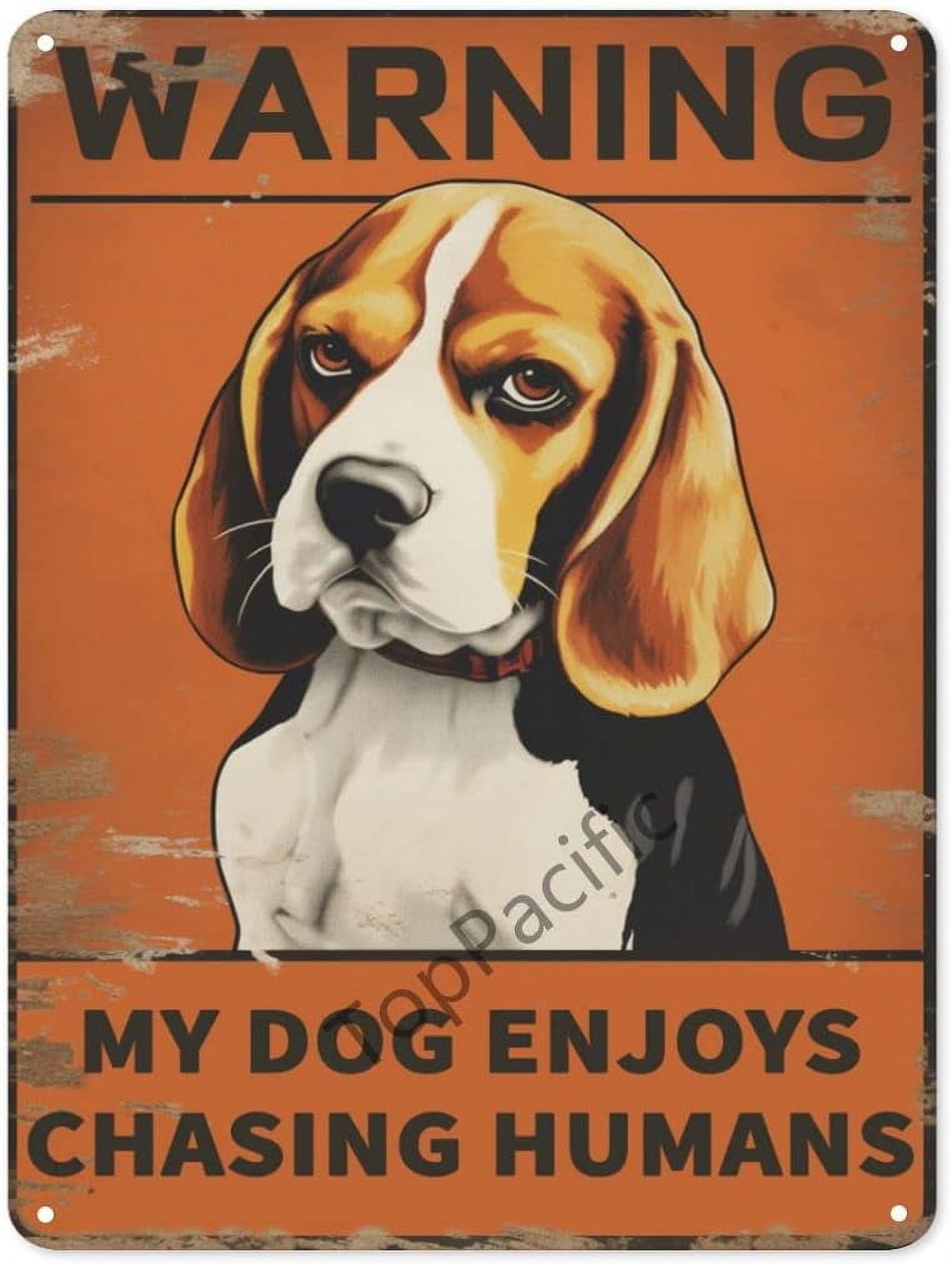 ASPORIC Metal Tin Signs Beware of Dog Signs for Fence, Warning Tin Sign ...