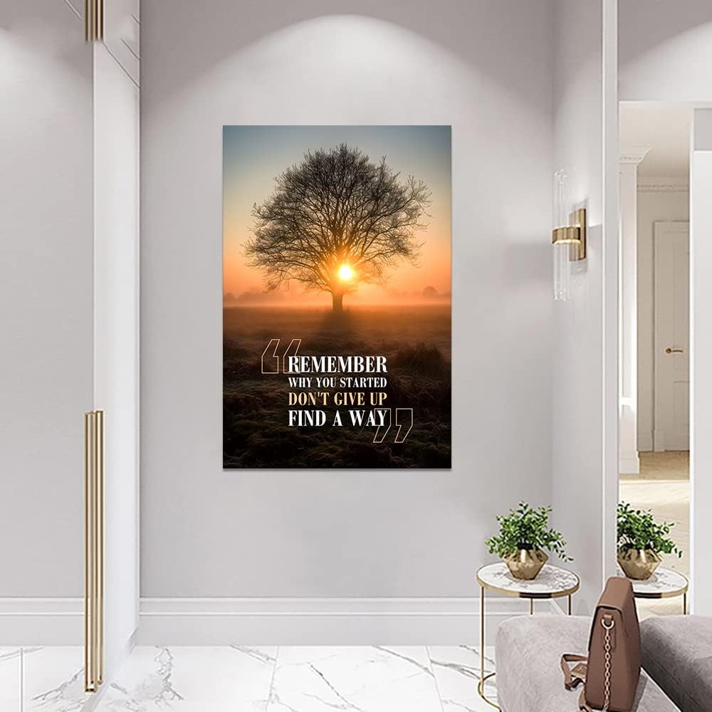 ASPORIC Mindset is Everything Motivational Canvas Office Wall Art ...