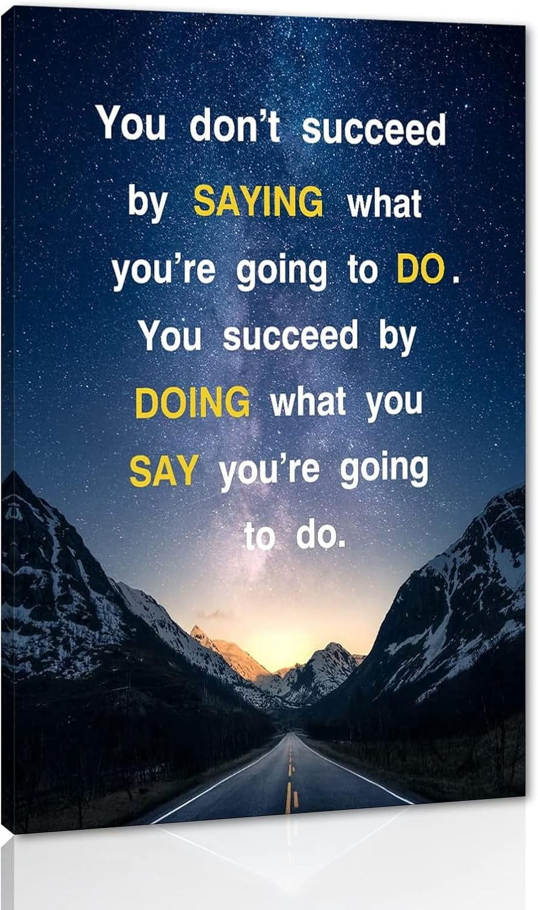 ASPORIC Mindset is Everything Motivational Canvas Office Wall Art ...
