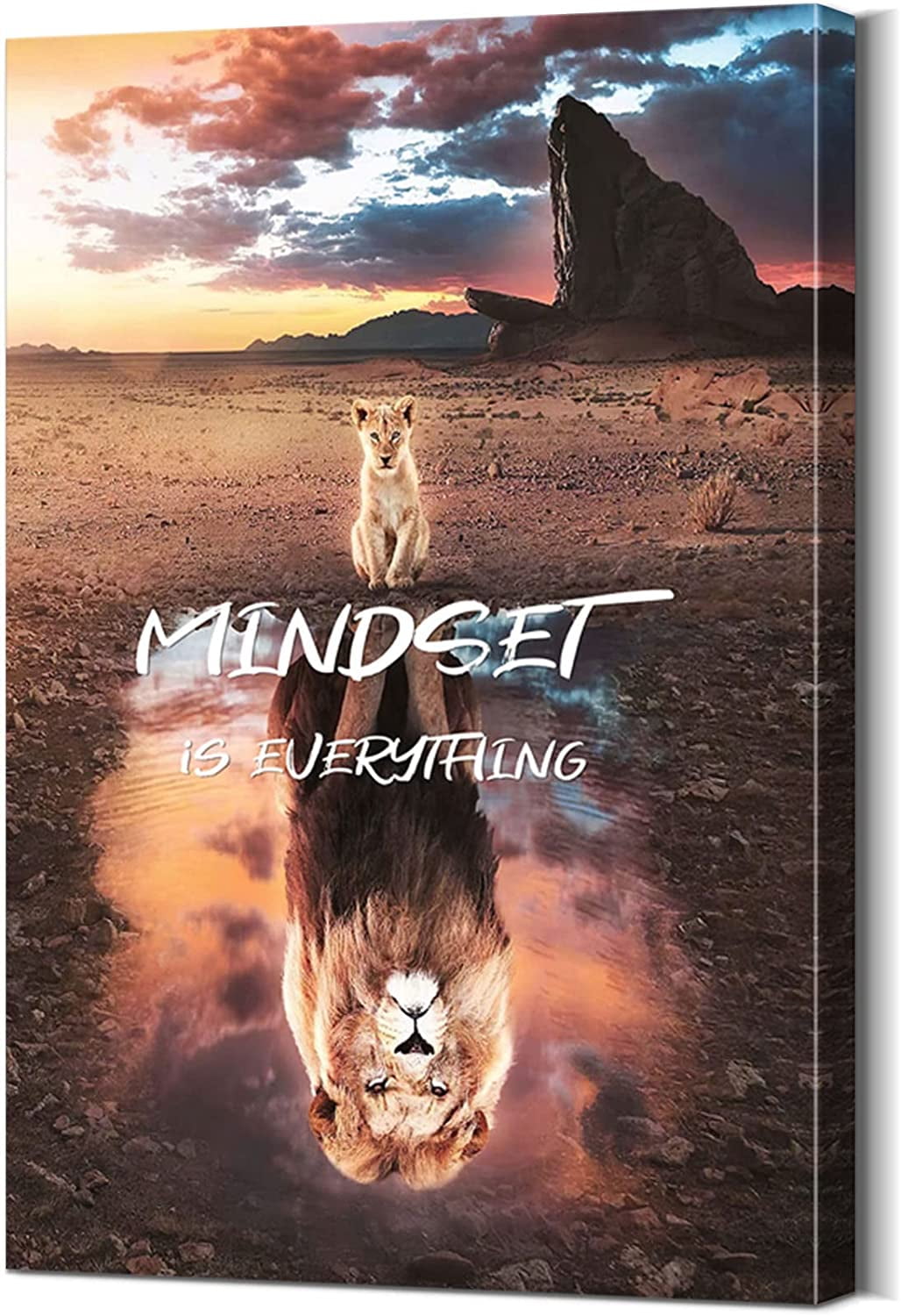 ASPORIC Mindset is Everything Wall Art Motivational Wall Decor ...