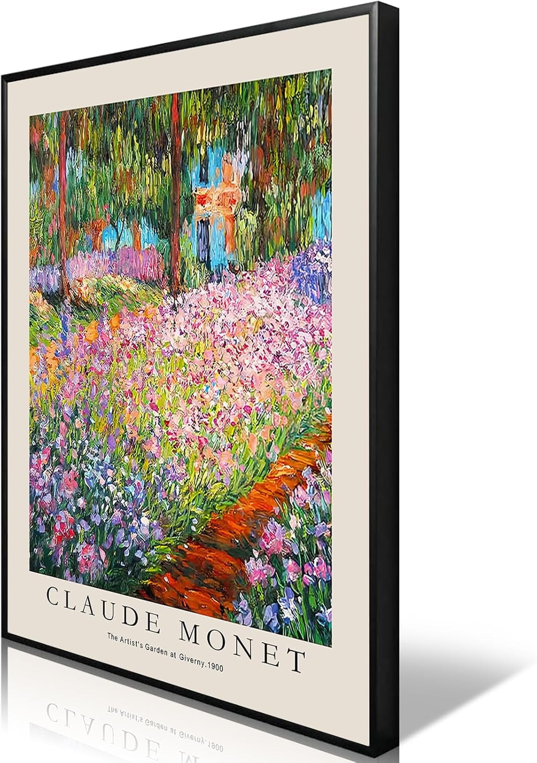 ASPORIC Monet Canvas Wall Art Garden Poster Claude Famous Art Prints ...