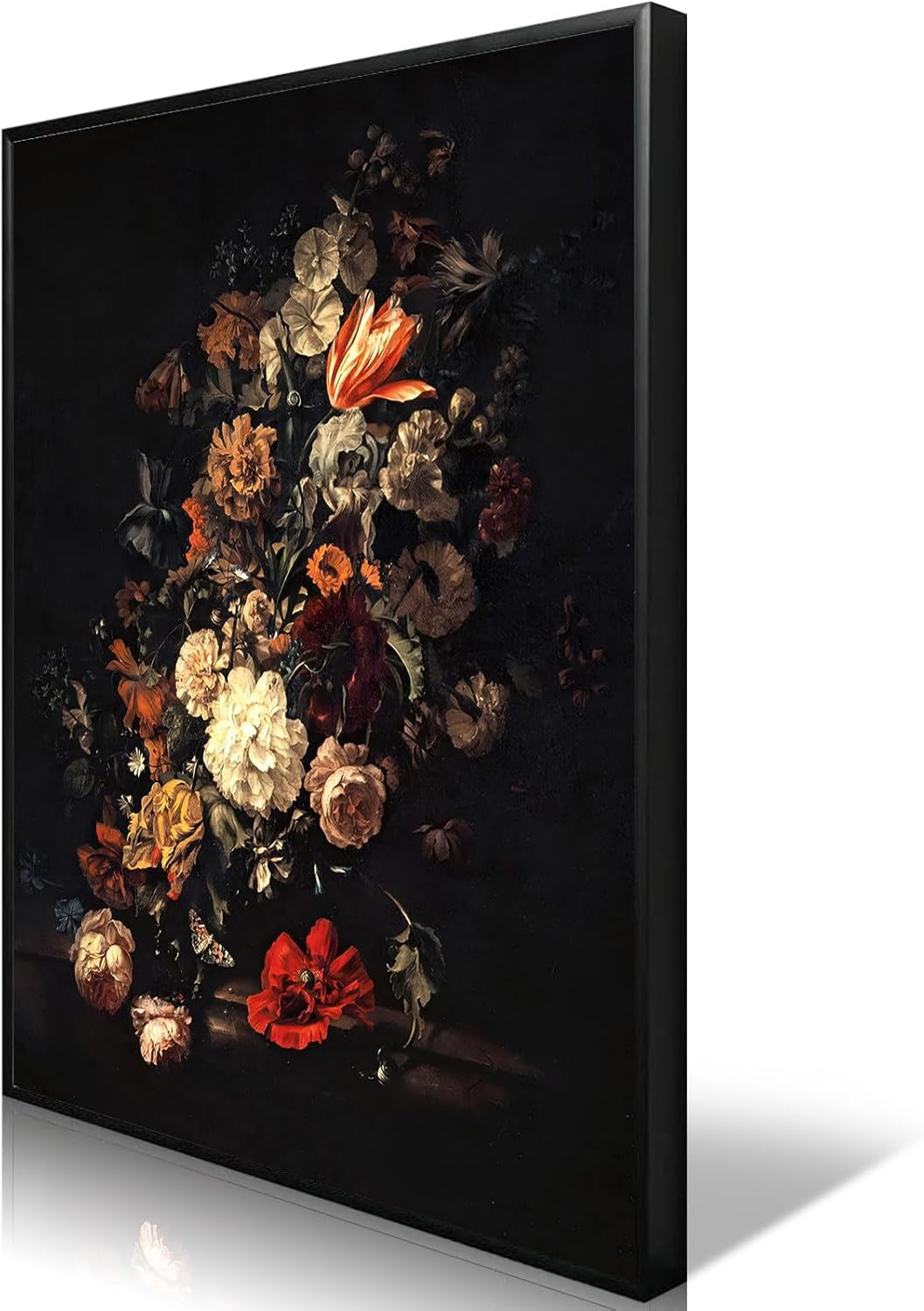 ASPORIC Moody Decor Vintage Botanical Flower Wall Art Victorian Gothic Dark Academia Decor ...