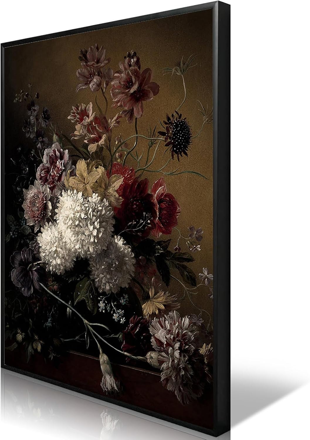 ASPORIC Moody Decor Vintage Botanical Flower Wall Art Victorian Gothic ...