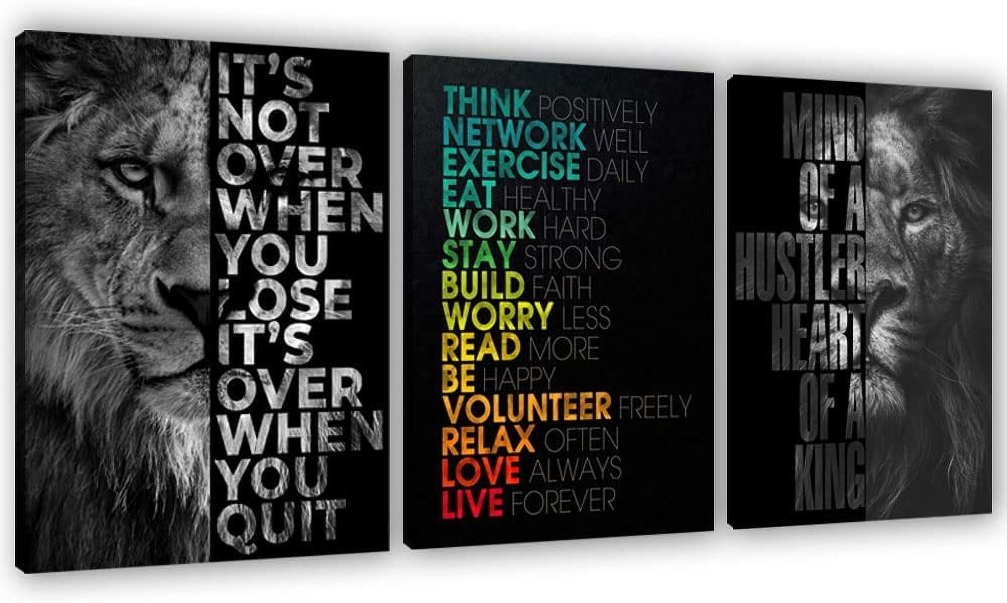 ASPORIC Motivational Canvas Painting Wall Art Execution Grind Hustle ...