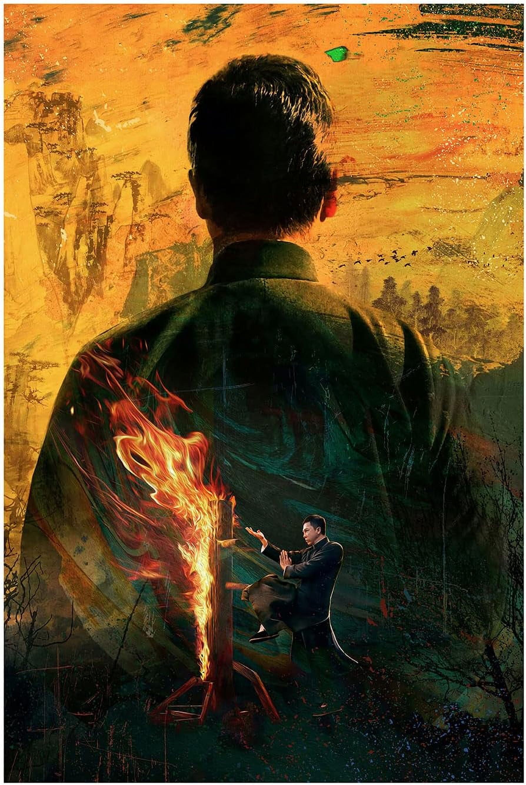 ASPORIC Movie Ip Man4 Poster Donnie Yen Watercolor Decorative Painting ...