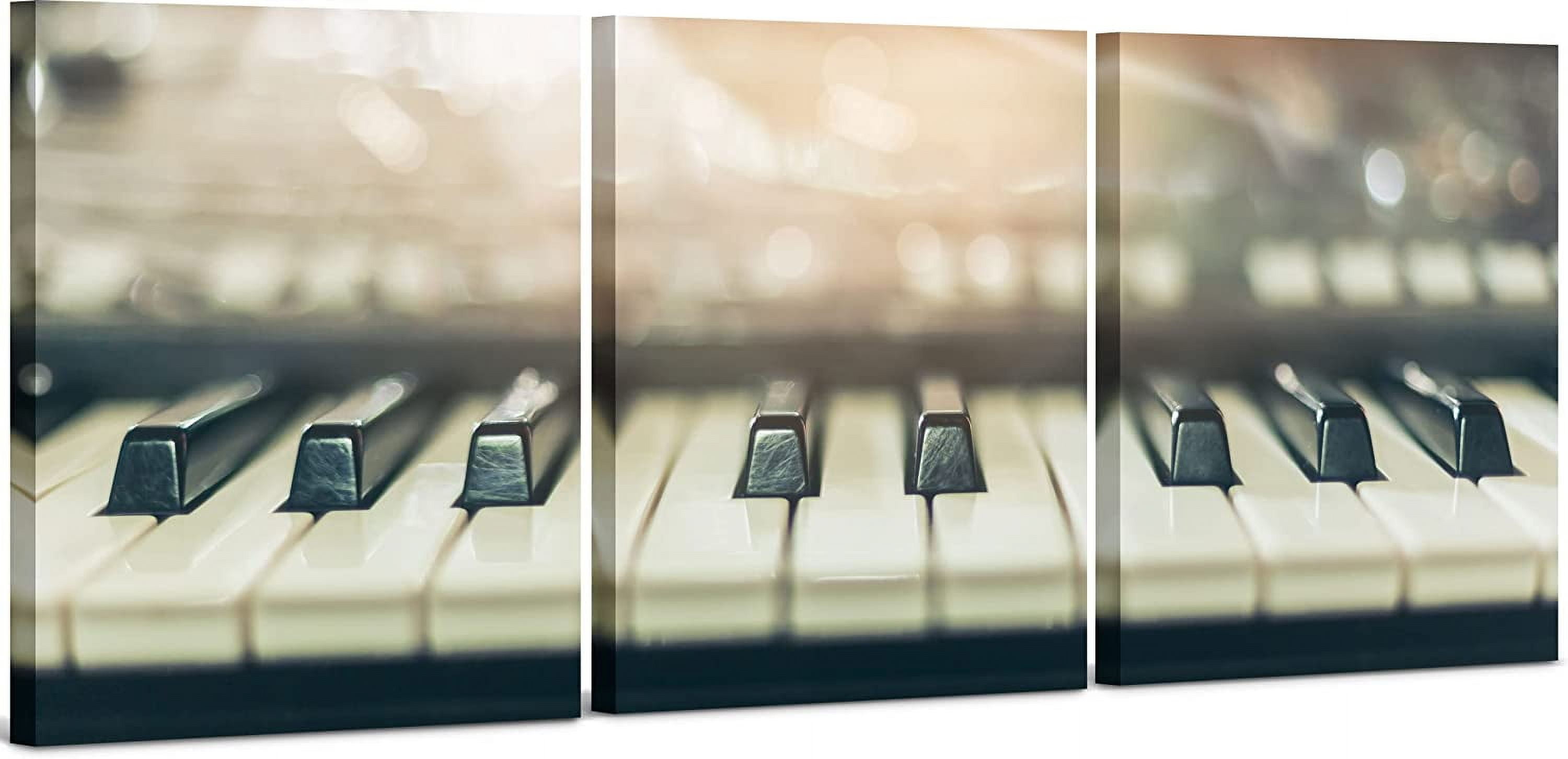 ASPORIC Music Wall Art Decor - Piano Keyboard Canvas Art 20x48 - Decor ...