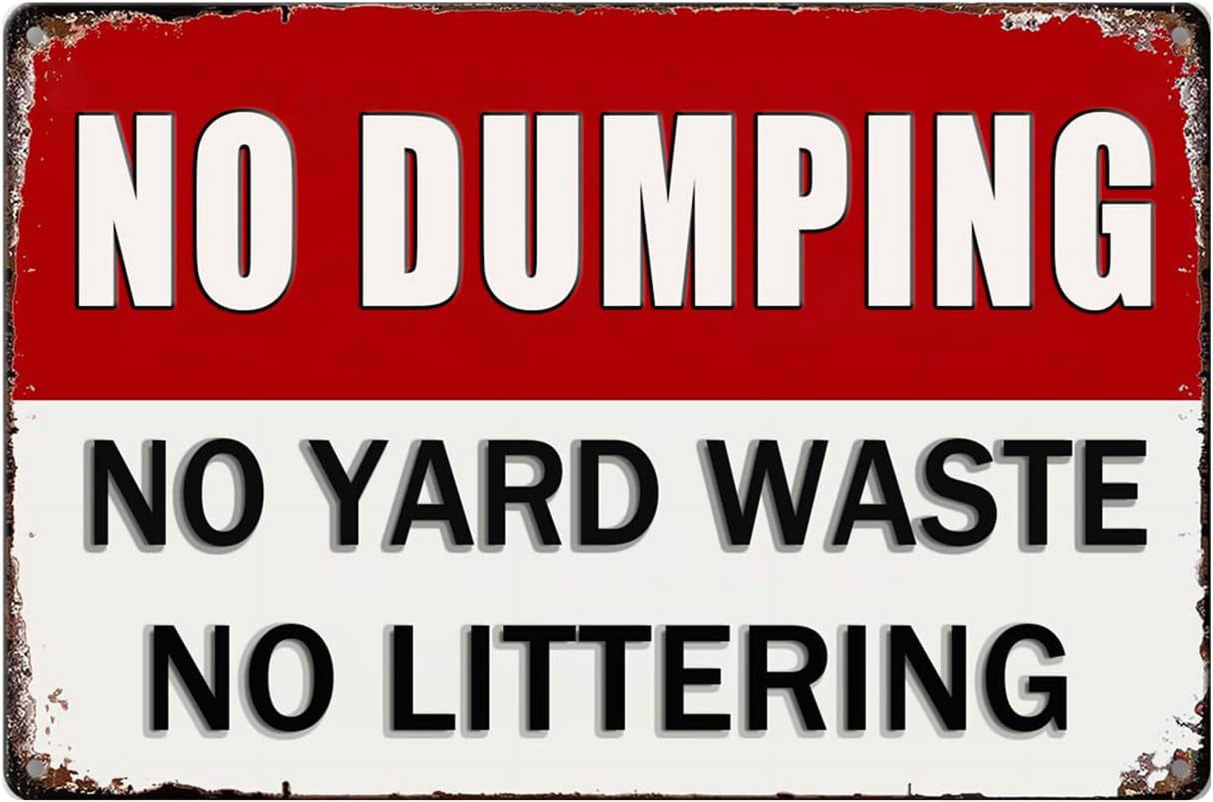 ASPORIC No Dumping Signs No Dumping Metal Sign Private Property No ...