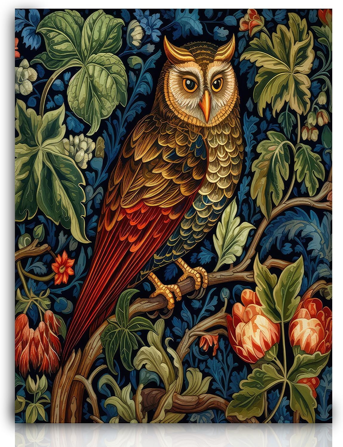 ASPORIC Nordic Rustic William Morris Fox Wall Art Cute Fox Print ...